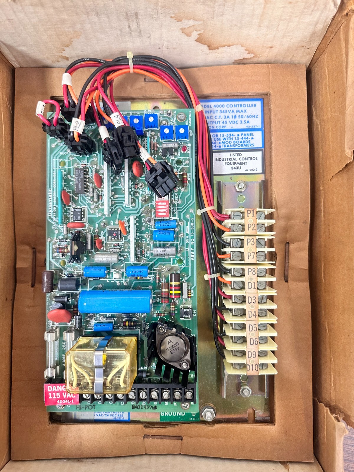 Eaton Dynamatic 15-533-1001 Model 4000 PC Board Drive Controller 345 VA ...