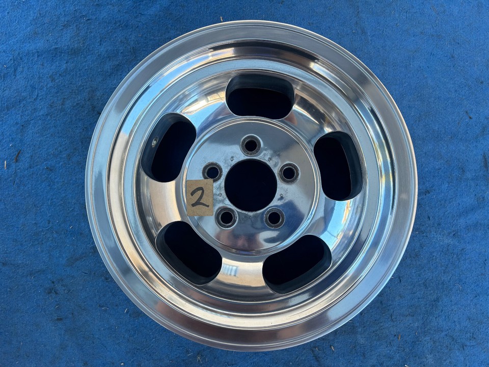 (2) 14" Vintage US INDY Slot Mag Polished Wheels 14x7 Rims 5x4.5 Pair ...