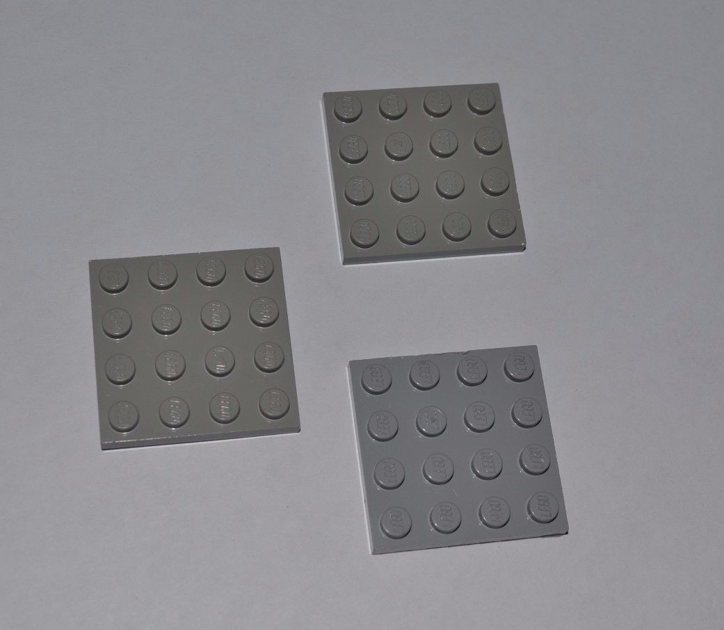 lot of 3 light grey Lego plates 4X4 - combined shipping (LTGY40) | eBay