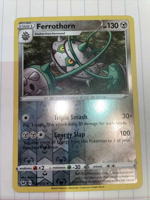Pokémon TCG Ferrothorn Sword & Shield Base Set 131/202 Reverse Holo ...