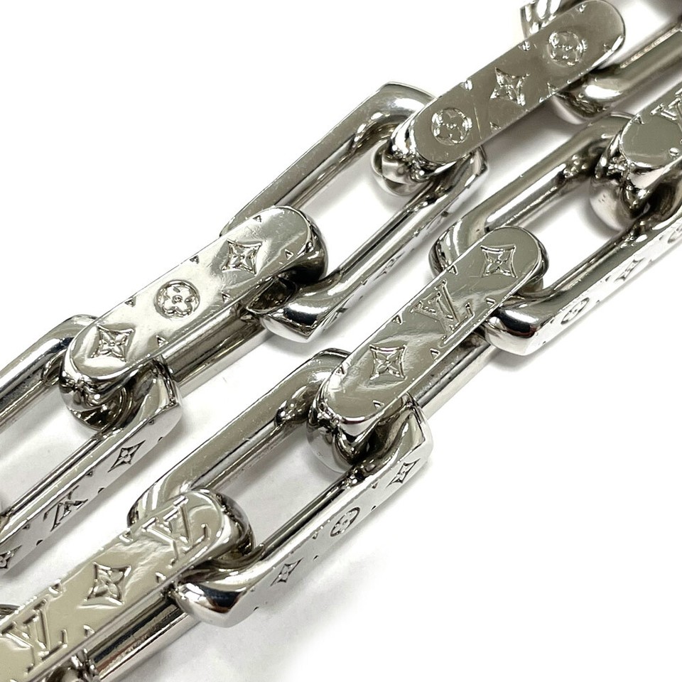 Louis Vuitton Monogram Chain Necklace M00307 55cm Metal AUTH | eBay