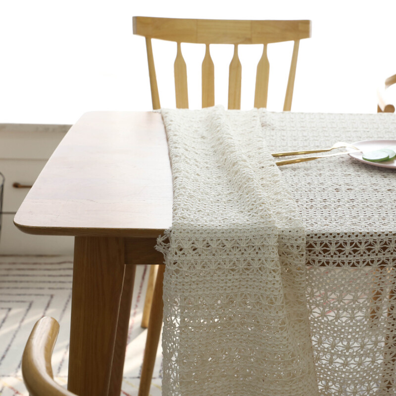 Crochet Rectangular Tablecloth Lace Table Cover Elegant Kitchen ...