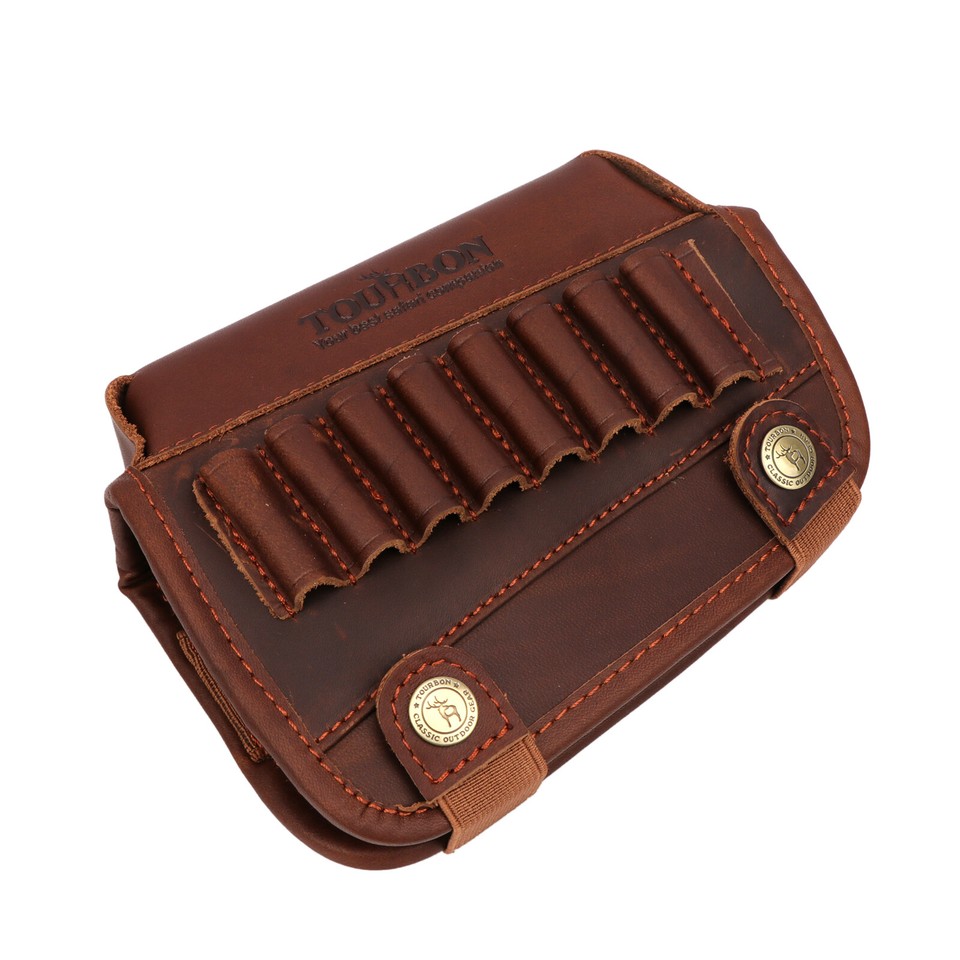 Tourbon Leather Gun Buttstock Cheek Riser Rest Rifle Cartridges Ammo ...