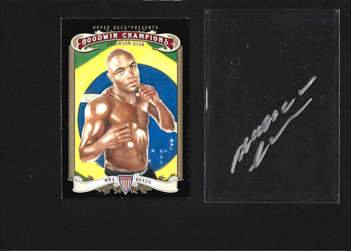 2012 Goodwin Champions #146 ANDERSON SILVA MMA Silver Autographed Card ...