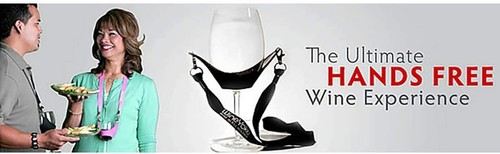 Wine Yoke Glass Holder, Wine Party Time Hand Free Wine Glass Holder ...