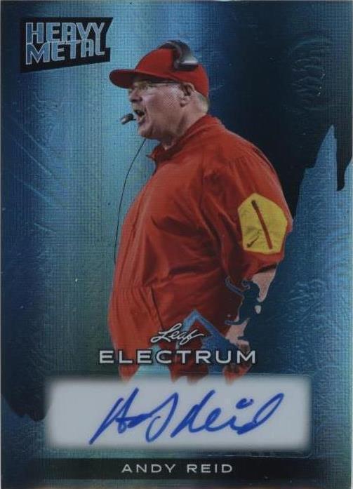 2024 Leaf Electrum - Heavy Metal Autographs Andy Reid #HMA-AR1 Platinum ...