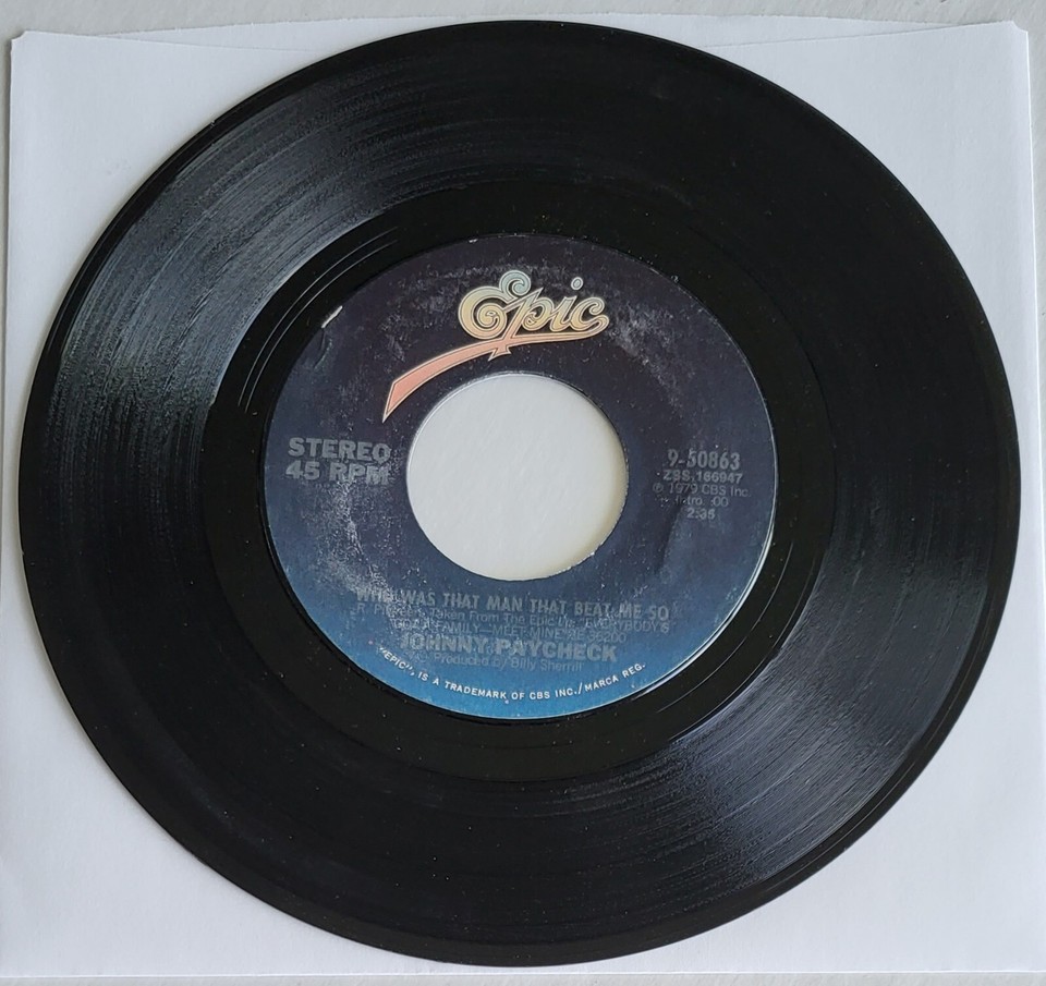 Johnny Paycheck "Fifteen Beers/Who Was That Man That Beat Me So" 45 RPM ...