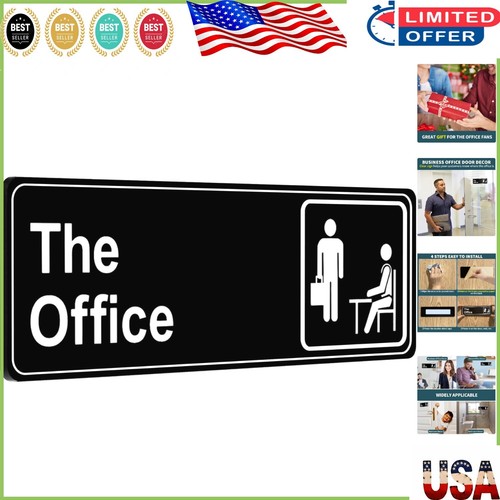 Stylish 9x3 Inch Office Sign - Self-Adhesive Acrylic for Easy Home ...