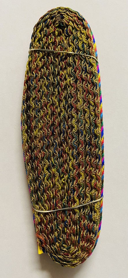 4 Yard Multi Gold Gota Dori Edging Border India Craft Trim Sewing ...