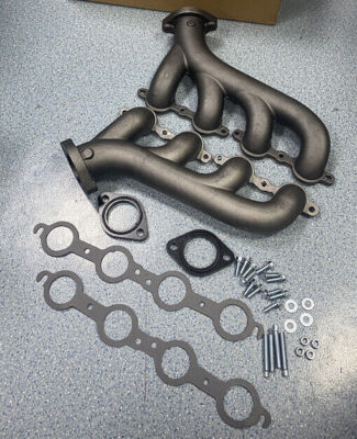 LS Swap Cast Iron Exhaust Manifold Fit Chevrolet LS1 LS2 LS3 4.8L 5.3L ...