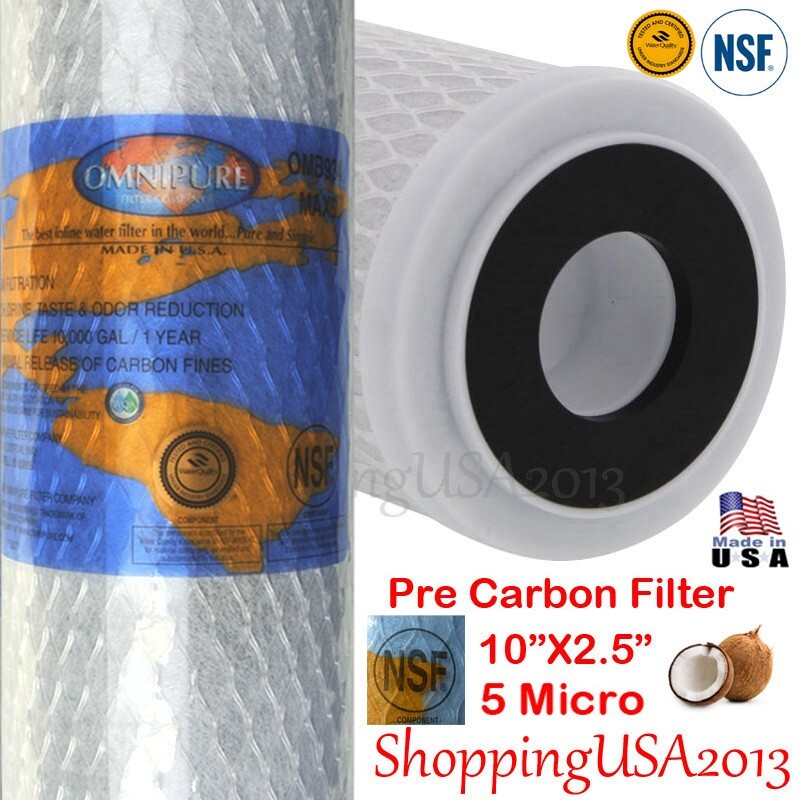 8 X Omnipure Carbon Block Filter Ro System Coconut Shell 10X2.5" 5 ...