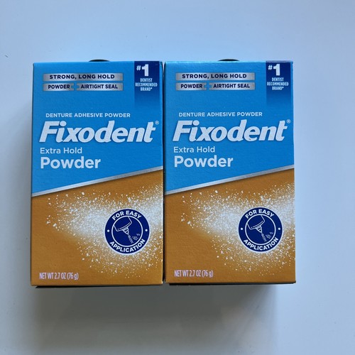 Fixodent Denture Adhesive Powder Extra Hold 2.7 Oz 2 Pack EXP03/25 ...
