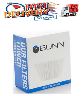 Bunn 8-12 Cup Premium Paper Coffee Filters, Flat 72504005010| eBay