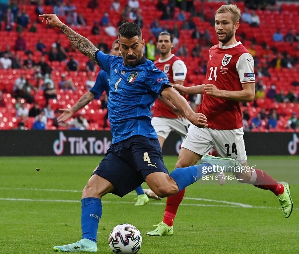 COA - ITALIA maglia ITALY SPINAZZOLA ROMA EURO 2020 match worn issued ...