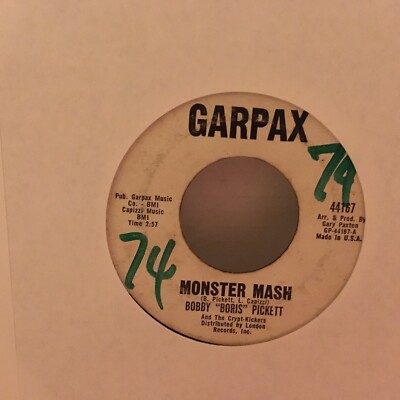 BOBBY BORIS PICKETT 45 SINGLE , MONSTER MASH PART/ MONSTER MASH | eBay