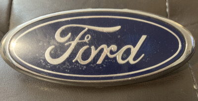 Vintage FORD Blue Car EMBLEM Oval Plastic Classic | eBay