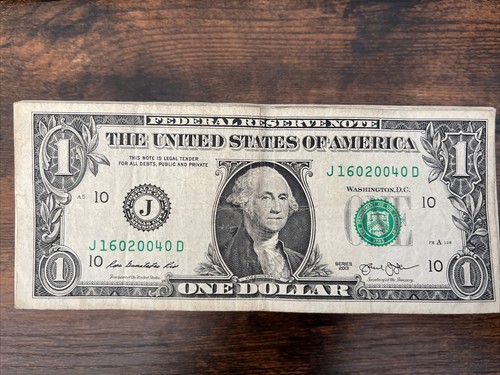 RARE TRINARY SIX OF A KIND 1 Dollar Bill UNIQUE SERIAL NUMBER RARE TRINARY SIX OF A KIND 1 Dollar Bill UNIQUE SERIAL NUMBER