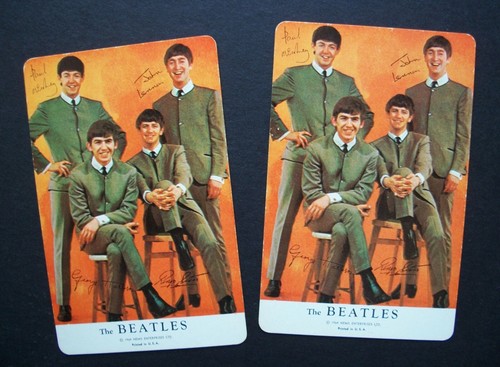 Dizzy 60s Beatles Playing Card Lot 🌟 Swap No Deck Figure Pin Shrink Wrapper Box | eBay