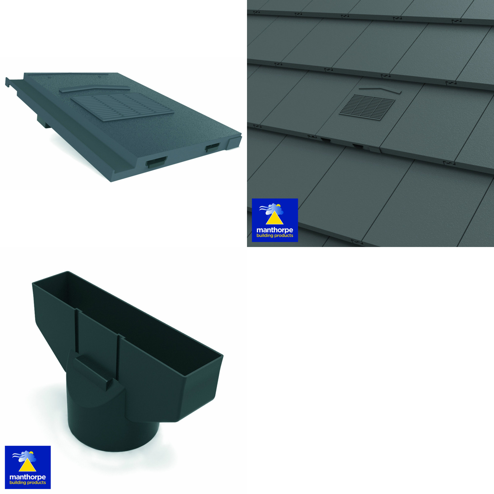 Grey Marley Modern - Mini Stonewold Roof Tile Vent & Pipe Adaptor | eBay