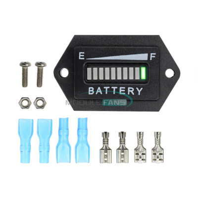 Battery Status Charge Indicator Monitor Meter Gauge LED Digital 12V ...