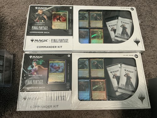 New Magic The Gathering Final Fantasy Commander Kit Complete Set of 2 ...