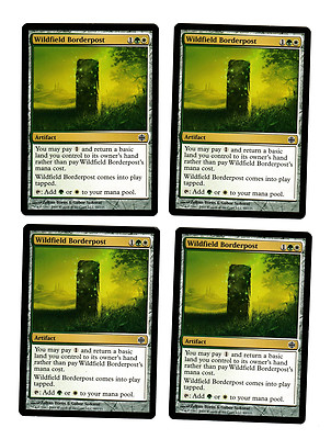 4x Wildfield Borderpost EX Alara Reborn Mtg Magic Commander EDH 4x x4 ...