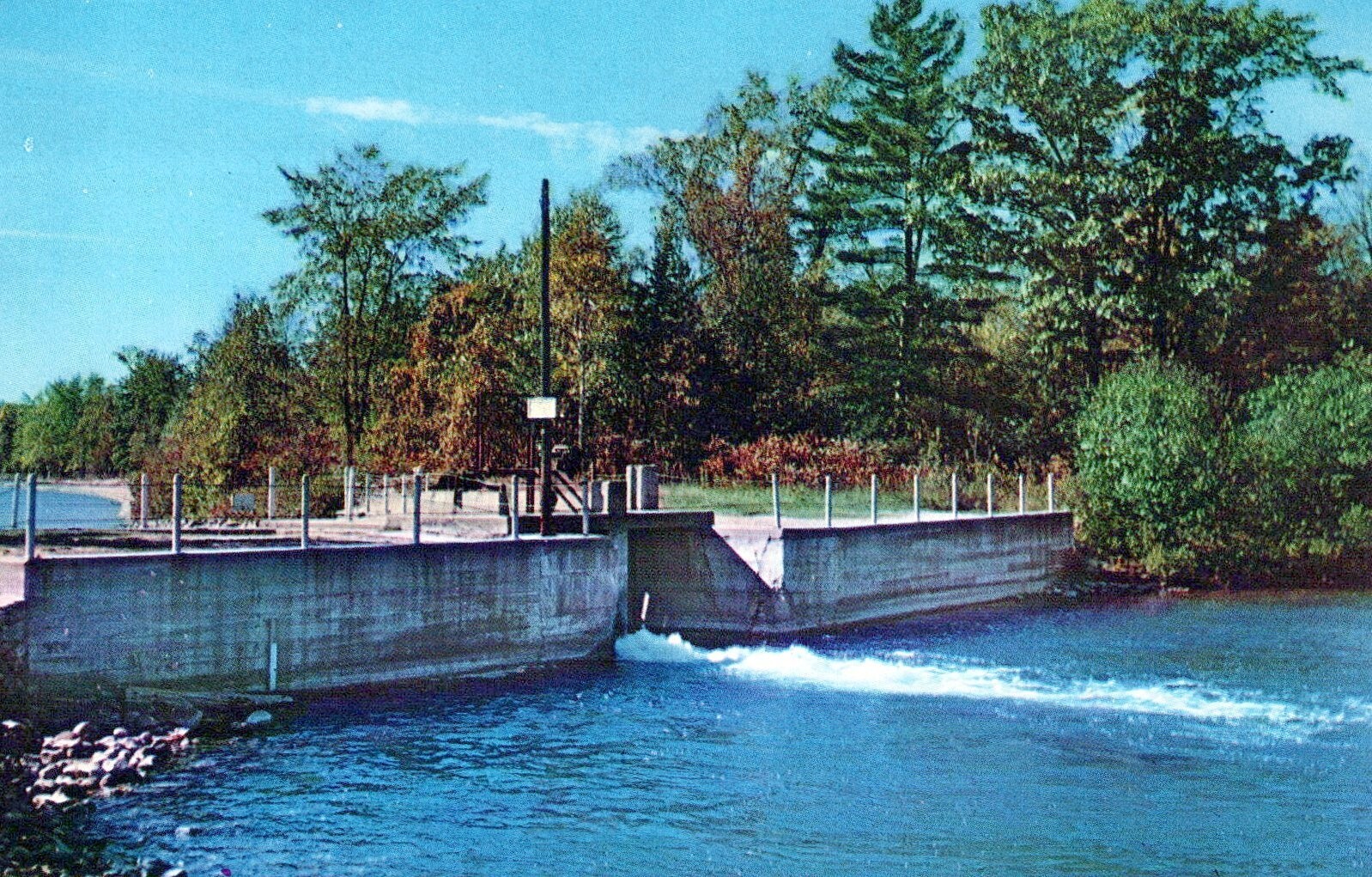 Hubbard Lake Michigan Dam North End Postcard | eBay