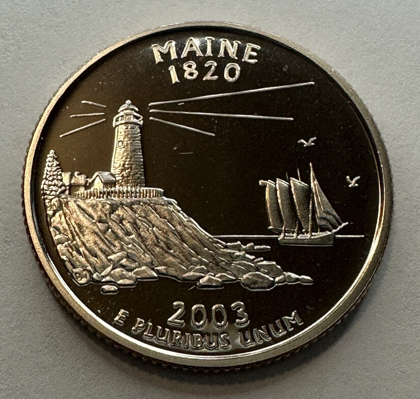 2003-S Maine State Quarter Gem PROOF 25cent Coin from Mint Set | eBay