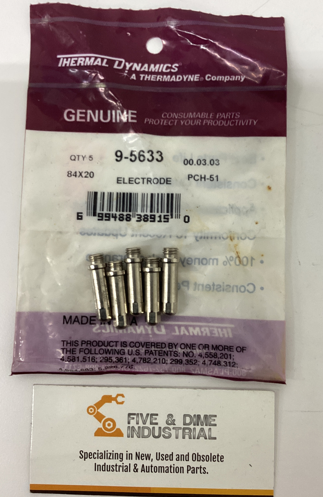Thermal Dynamics 9-5633 5-Pack Plasma Torch Electrode | eBay