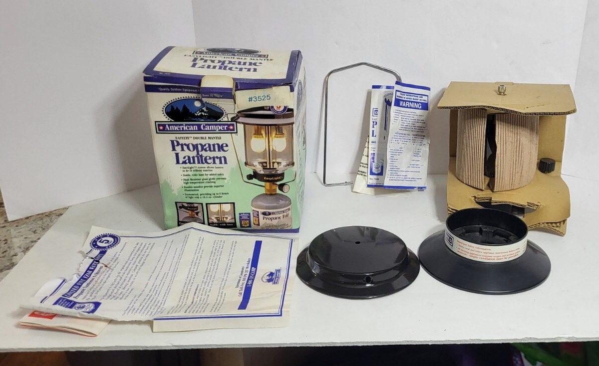 American Camper Propane Lantern Double Mantle Propane Lantern With