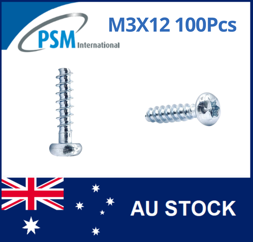 PLASTIC THREADING SCREW M3.0X12 PAN TORX STEEL ZINC PLATED WN1412 ...