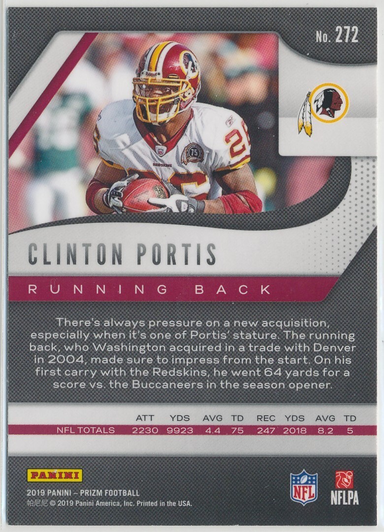 2019 Panini Prizm - #272 Clinton Portis for sale online | eBay