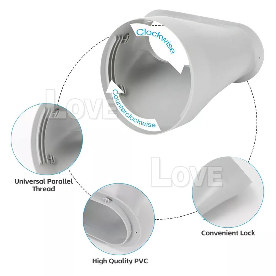 Portable Air Conditioner Parts Exhaust Pipe Vent Hose Window Slide ...