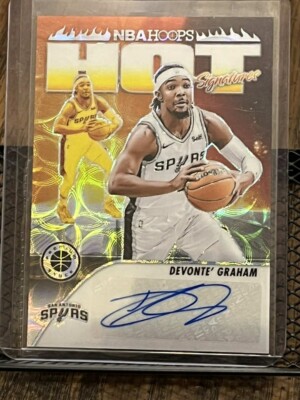 DEVONTE' GRAHAM 2023-24 NBA HOOPS HOT SIGNATURES AUTO SPURS PRIZM ...