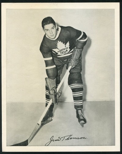 JIM THOMSON TORONTO MAPLE LEAFS 1945-1954 QUAKER OATS HOCKEY PHOTO ...