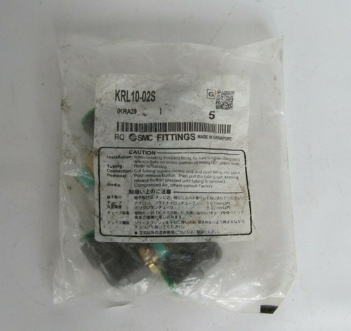 (BAG OF 5 NEW) SMC KR Flame Resistant Pneumatic Fittings 10mm (KRA39) KRL10-02S | eBay