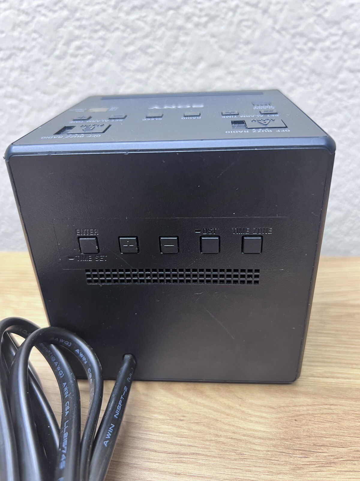 Sony FM/AM Dual Alarm Clock Radio Cube Black ModelI 1CF-C1T Tested ...