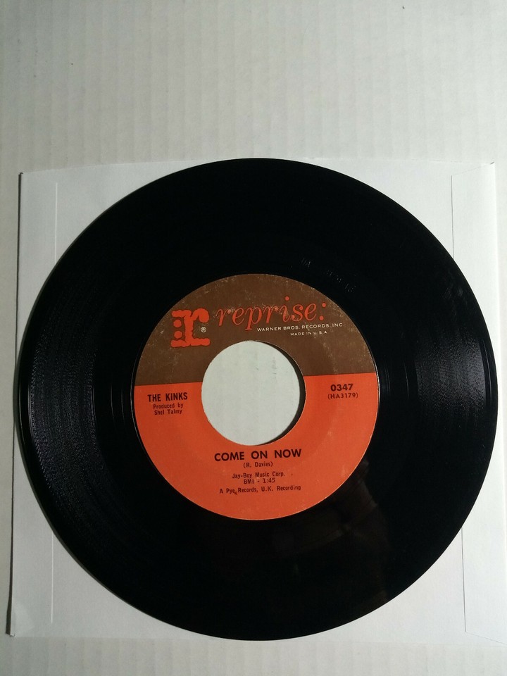 THE KINKS 45RPM VINYL, 1965, TIRED OF WAITING FOR YOU, REPRISE, WB, USA ...