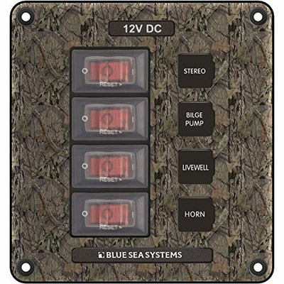 Blue Sea Systems 4323-BSS Panel Switch H2O CB 4POS CAMO | eBay