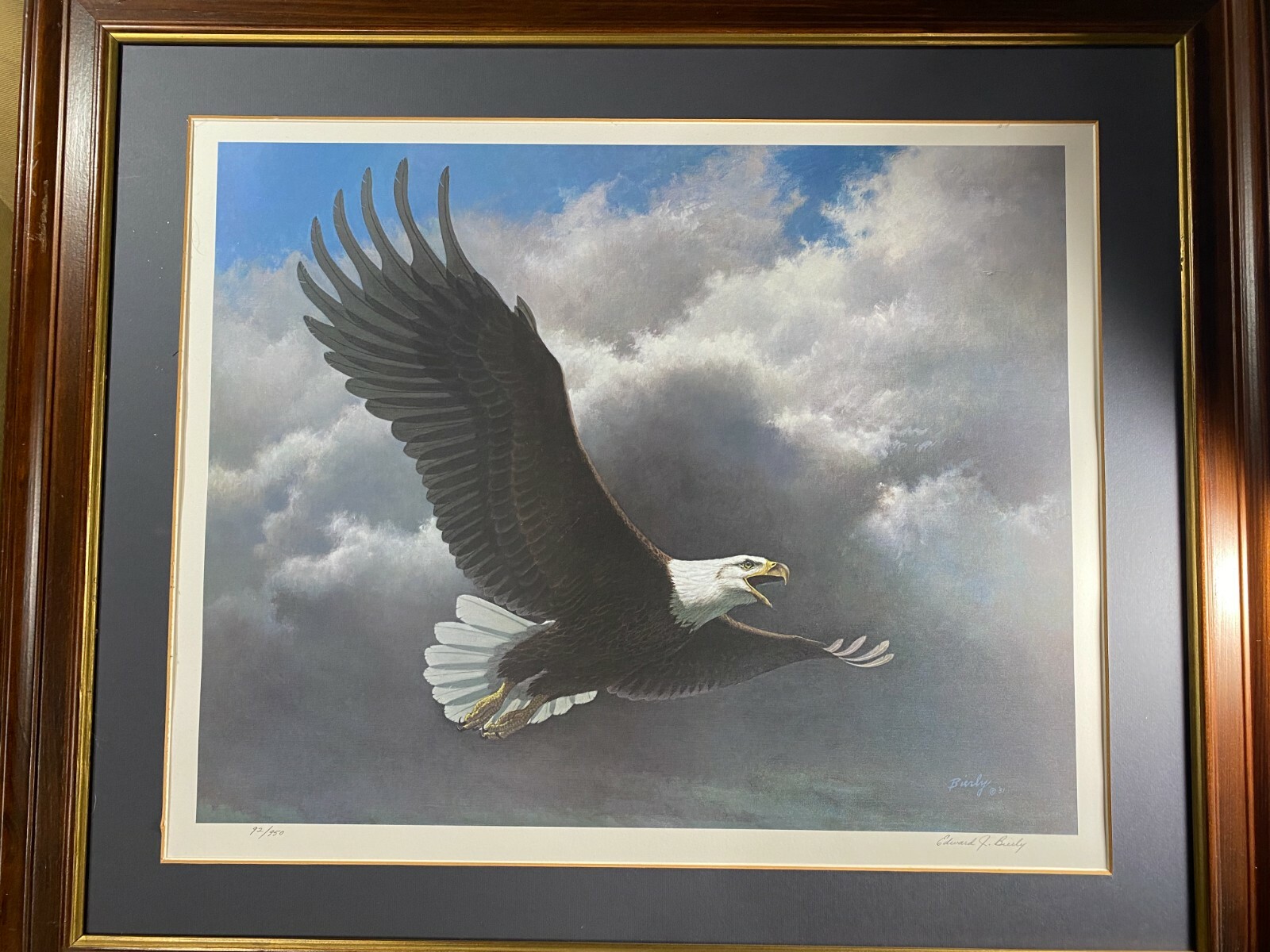 Edward J. Bierly (1920-2004) "Flight Of Freedom" 92/950 LE Print - Hand ...