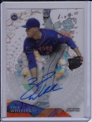 Zack Wheeler 2014 Topps High Tek Clouds Diffractor Auto /25 Refractor ...