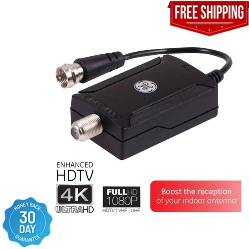 GE Indoor HD Digital TV Antenna Amplifier, Low Noise Antenna Signal ...