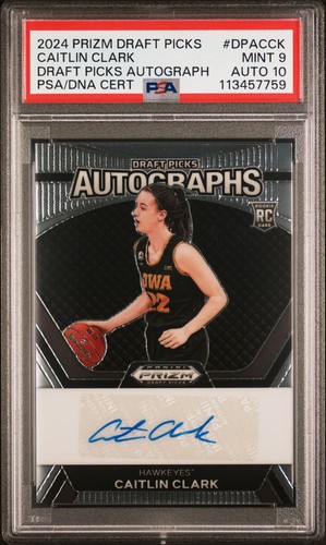 2024 PANINI PRIZM DRAFT PICKS AUTO CAITLIN CLARK ROOKIE RC PSA 9 DNA AUTO 10 | eBay