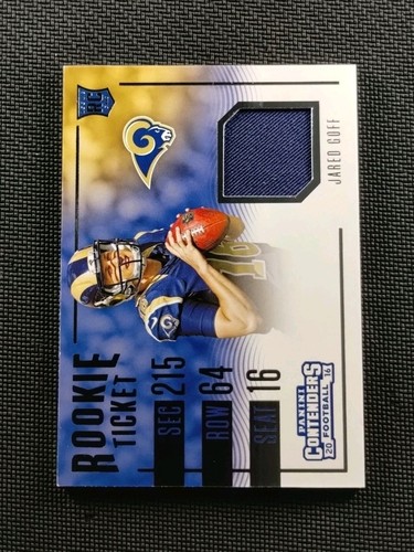2016 Panini Contenders - Rookie Ticket Swatches Jared Goff #1 (MEM, RC ...