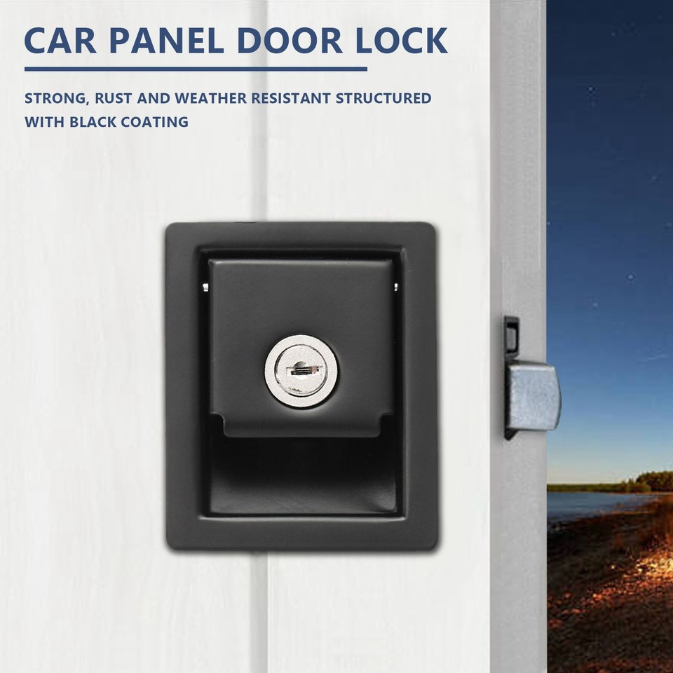 Rv Car Paddle Entry Door Lock Handle Knob -Trailer Pull Type Panel ...