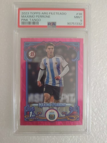 2023 Topps Argentina Fileteado Maximo Perrone Pink/50 Graded PSA 9 | eBay