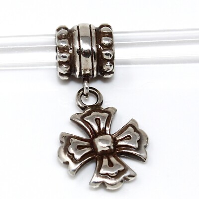 Brighton Cross Charm Dangle Silver Bead Spacer | eBay