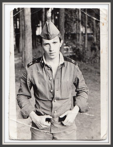 Handsome soldier Attracive young man boy Military uniform Soviet Army ...