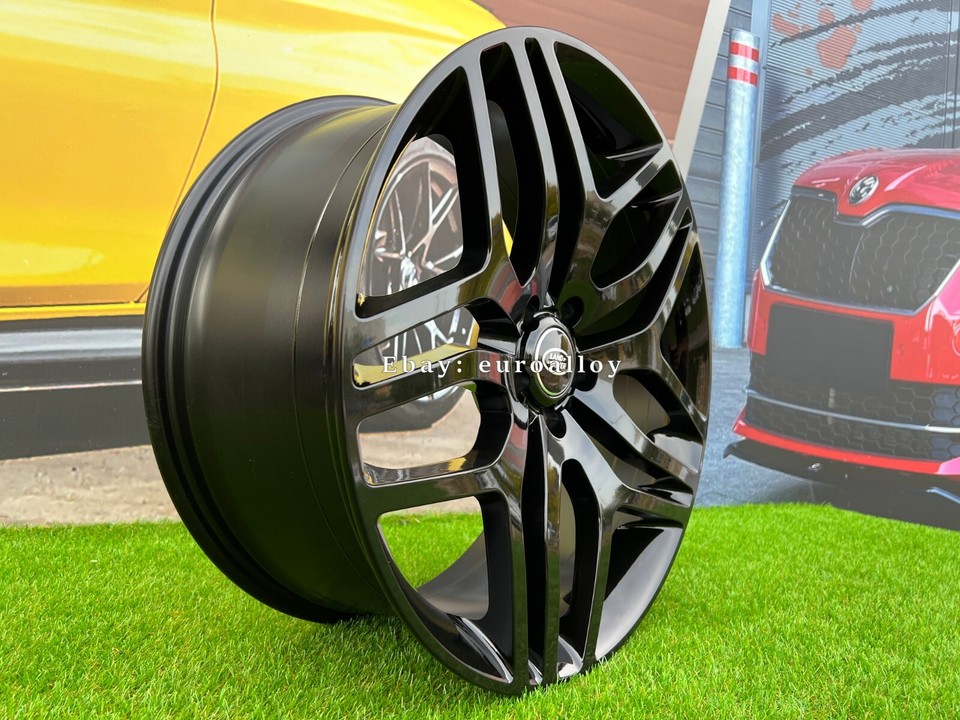 4 x 20 Inch 5x108 Matt Black Wheels: Fits For Land Rover Evoque Velar ...