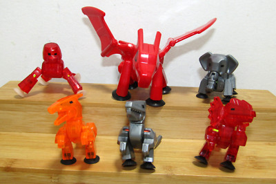 Stickbot Robots Lot of 6 Stop Motion Animation Stikbot Figures Animals ...
